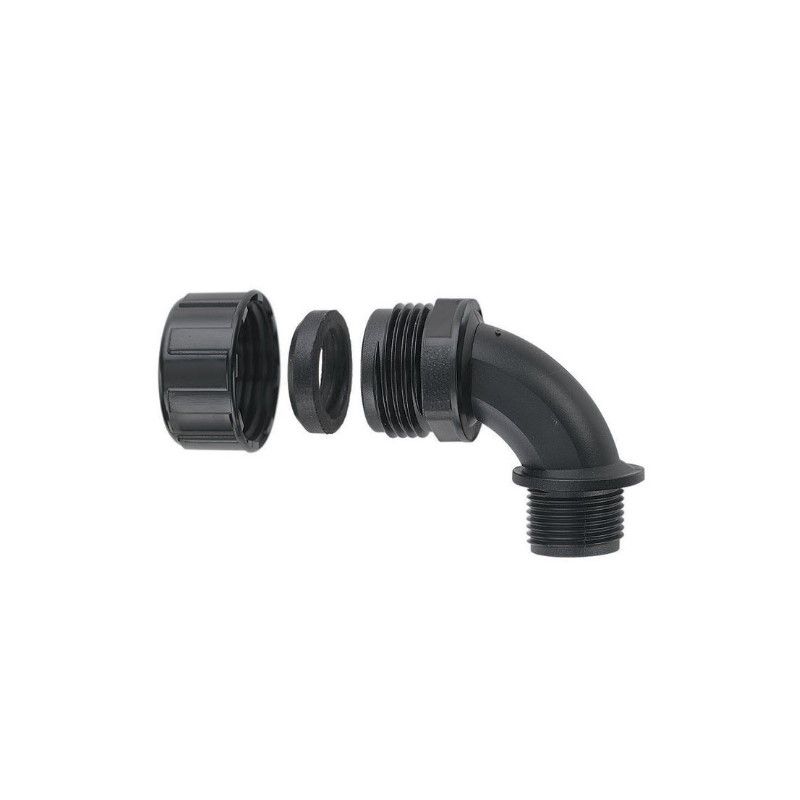 Flex Conduit Terminator 90 deg 32mm M32 Nylon Blk - Cetnaj