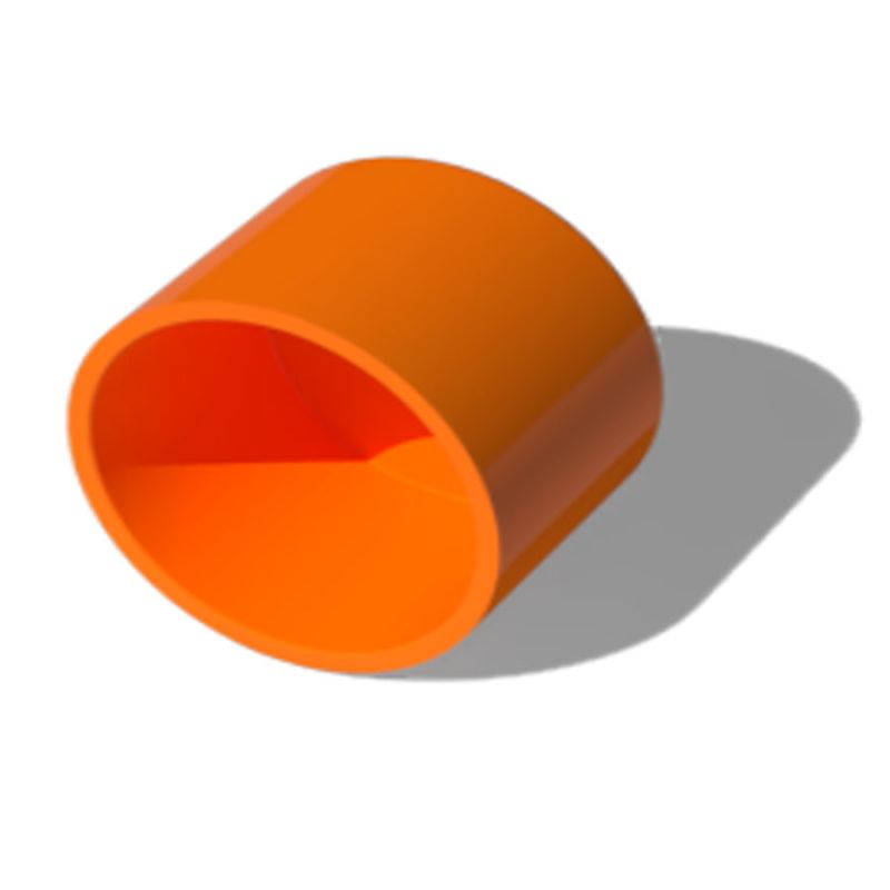 AussieDuct Conduit End Cap Plain 125mm PVC Orange | Cetnaj