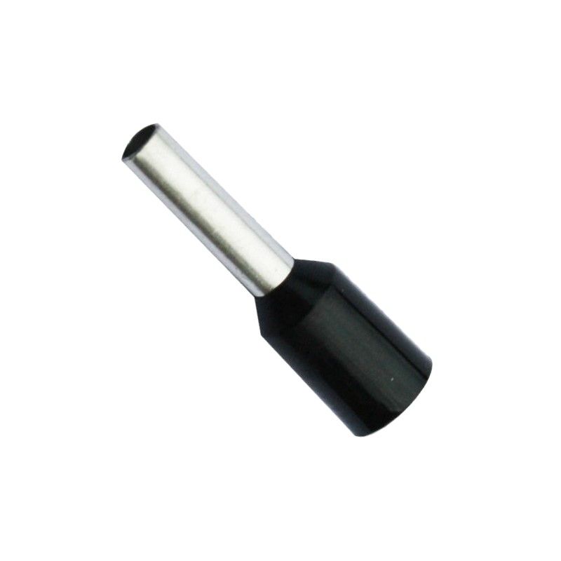 Cabac Bootlace Ferrule Insulated 25mm 7.7x16mm Pin 28mm OAL Black - Cetnaj