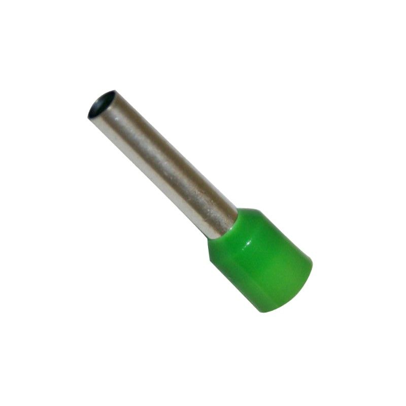 Cabac Bootlace Ferrule Insulated 6mm 3.9x18mm Pin 26mm OAL Green | Cetnaj
