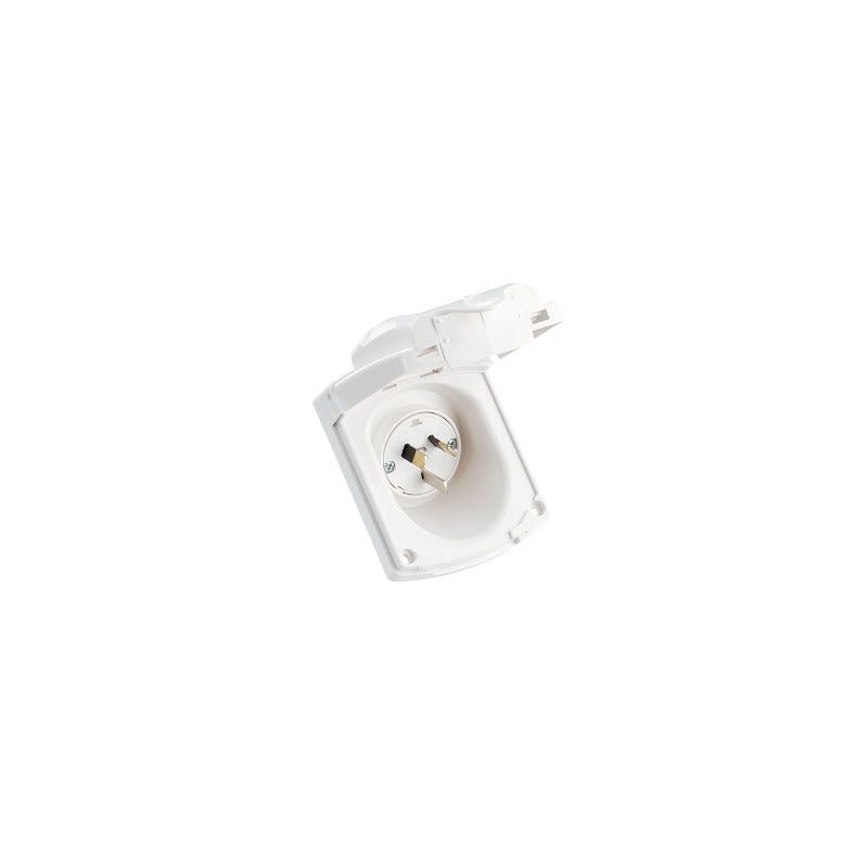 Clipsal Socket Inlet Flush Mount Weatherproof Rear Connect 15A 250V 3 ...