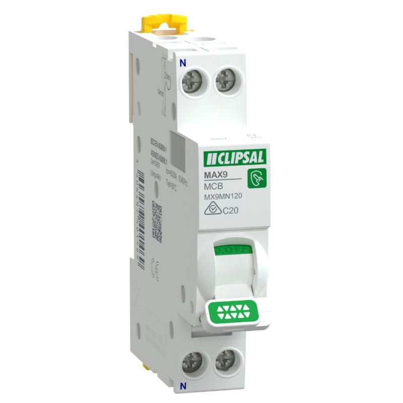 MAX9 1P+N C Curve 20A MCB | Cetnaj