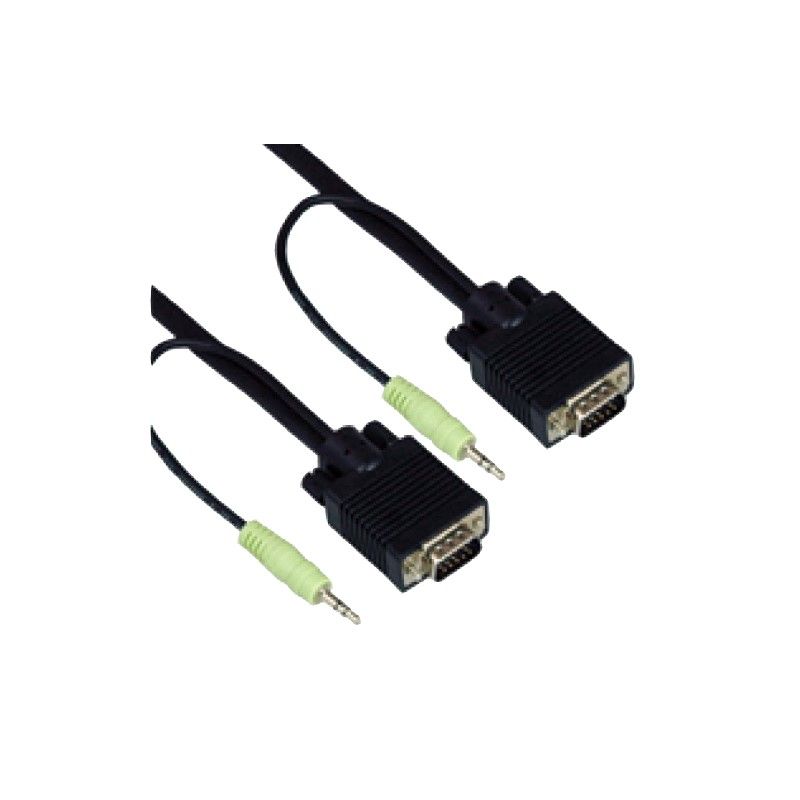 DEKK VGA Cable Male-Male Connector With 3.5mm Audio Cable Stereo 1.5m ...