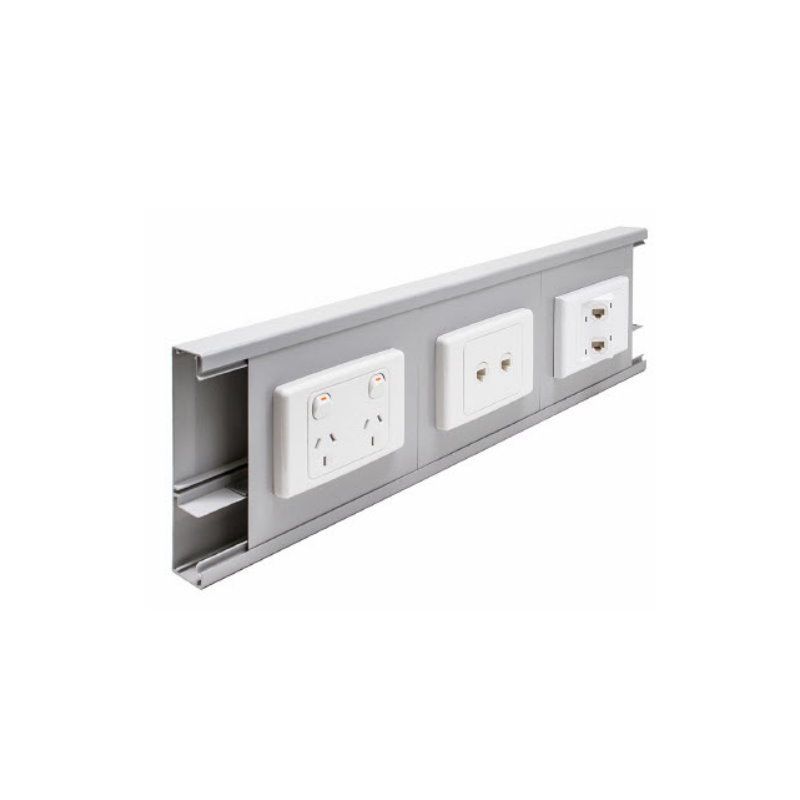 ECD Ducting With Clip On Lid W150mm H50mm 3M Extruded Aluminium White ...