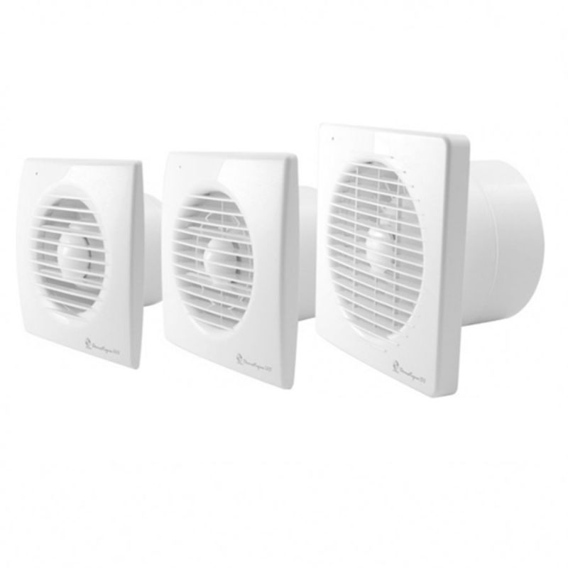FantechTrade Wall Mount Exhaust Fan Square 125mm 240 Volt 185 cu-m/hr ...