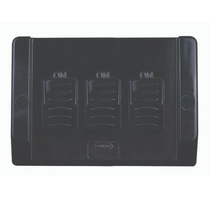Trader Hippo Switch Weatherproof Triple IP66 16AX 20A 250V ac Black ...