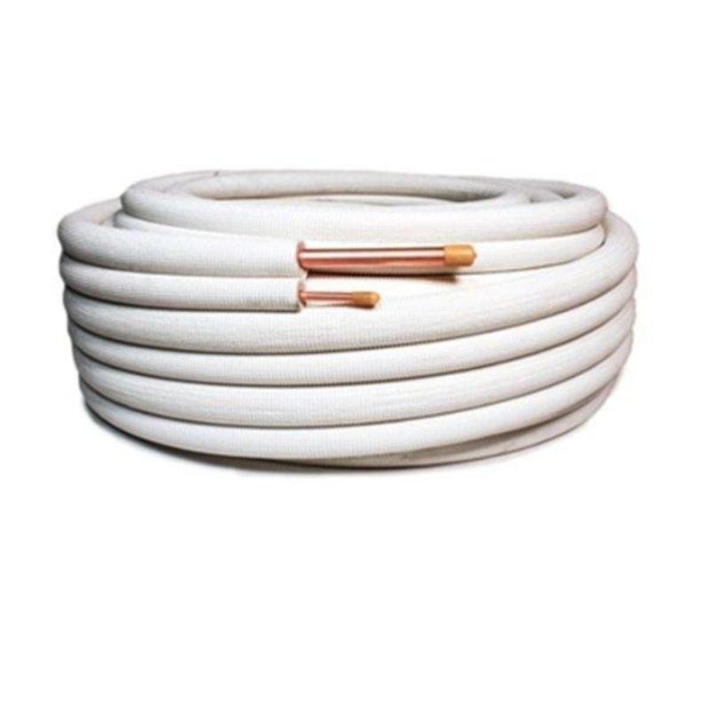 PAIR COIL COPPER WHITE PRE-INSULATED 1/4 X 3/8 x20mtr | Cetnaj