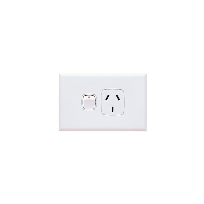 HPM GPO Cover Plate Flush Mount 1 Gang Horizontal For HPM Excel Single ...