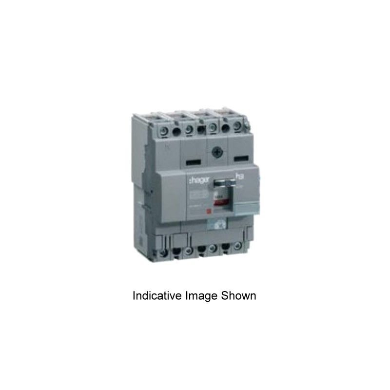 Hager Moulded Case Circuit Breaker Thermal Magnetic 4 Pole 40 kA 80 Amp ...