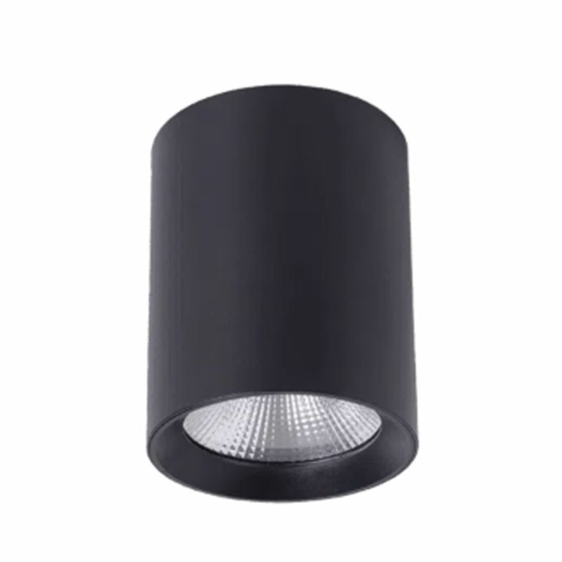 Paco 10W 100mm Tricolour LED Surface Mounted Downlight Black | Cetnaj