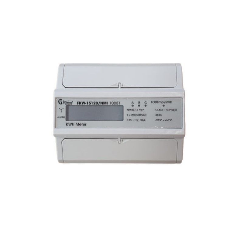 Matelec Kilowatt Hour Meter 230/415V 3Ph 0.25-100A DIN Rail Mount | Cetnaj