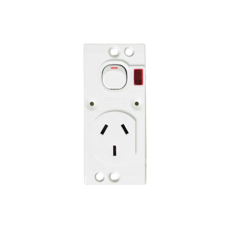 Medilec GPO Switched Outlet Intermediate 1 Gang 10A 250V 2 Pole ...