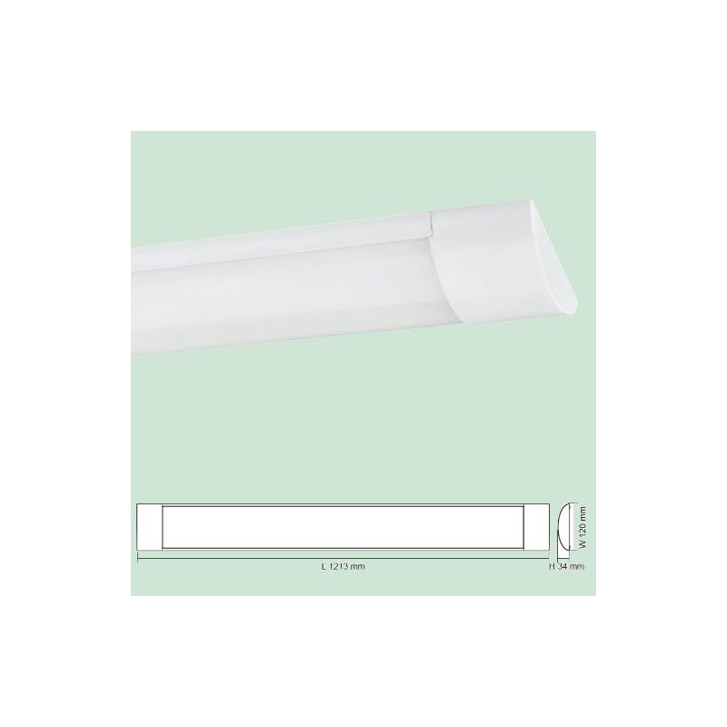 SAL LED Batten Diffused Slim Body 48W 240V 4400/5/4800lm 3/4/5K White ...