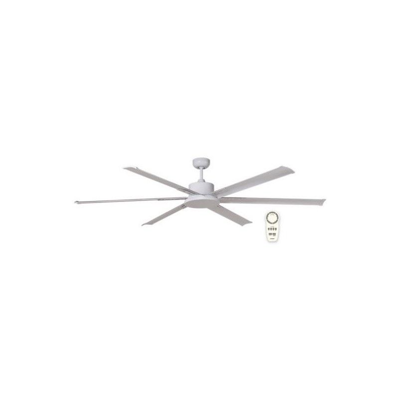 Ceiling Fan 6Blade 1800mm 5Spd Alum White Hangsure - Cetnaj