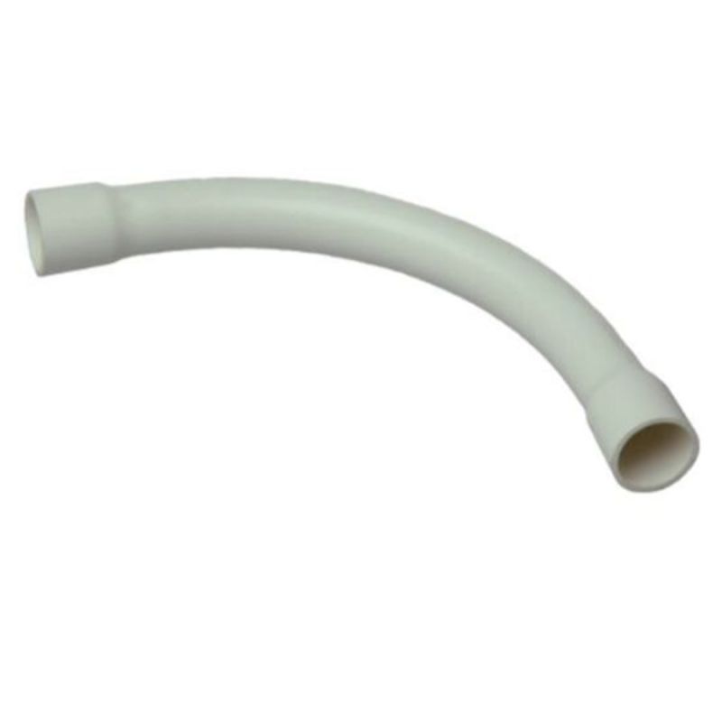 Comms Bend 90deg 20mmxR152mm PVC White - Cetnaj