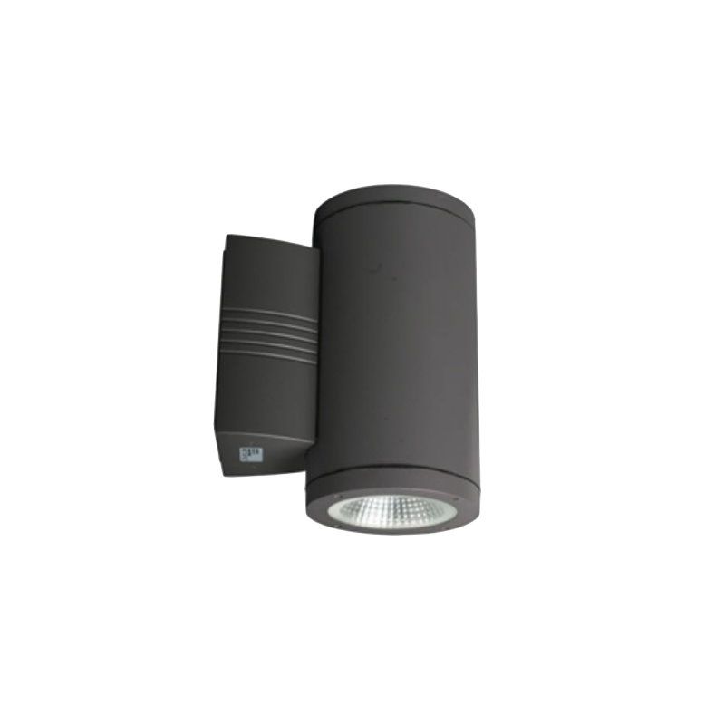 Up/Down Light LED 2x16W 240V 3K Clr Glass Charcoal Blk IP65 - Cetnaj