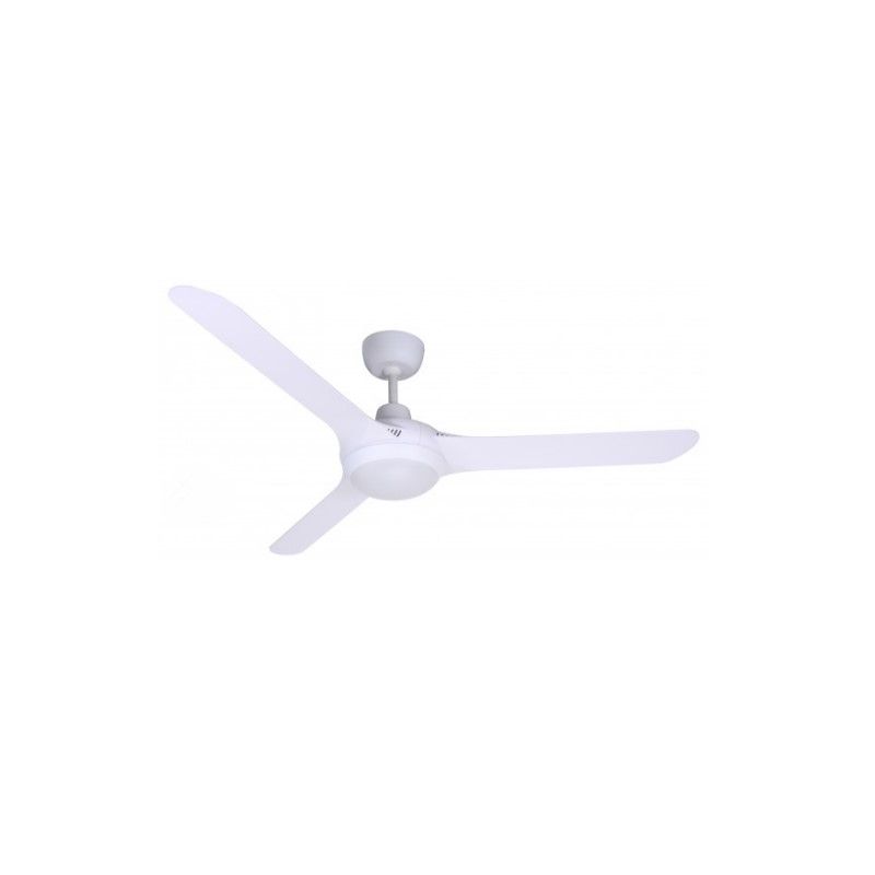 Ceiling Fan 3Blade 1400mm w/CCT LED Light 3Spd PC Satin Wht - Cetnaj