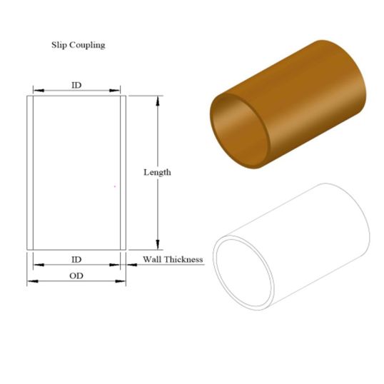 CON-X Conduit Coupling Heavy Duty Slip 50mm PVC Orange | Cetnaj