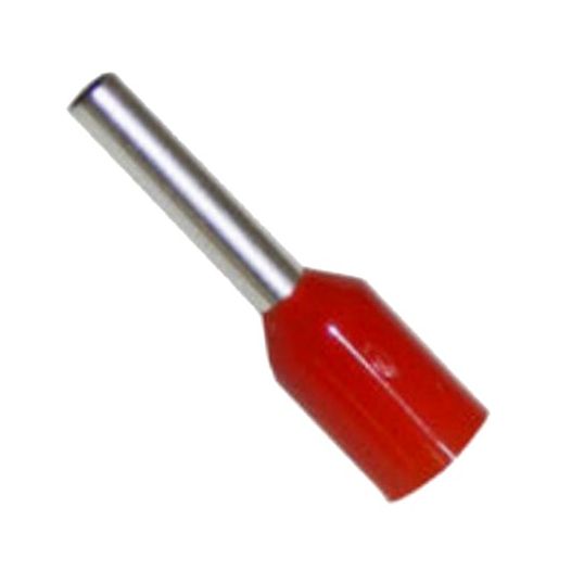 Cabac Bootlace Ferrule Insulated 1mm 1.7x8mm Pin 14mm OAL Red | Cetnaj