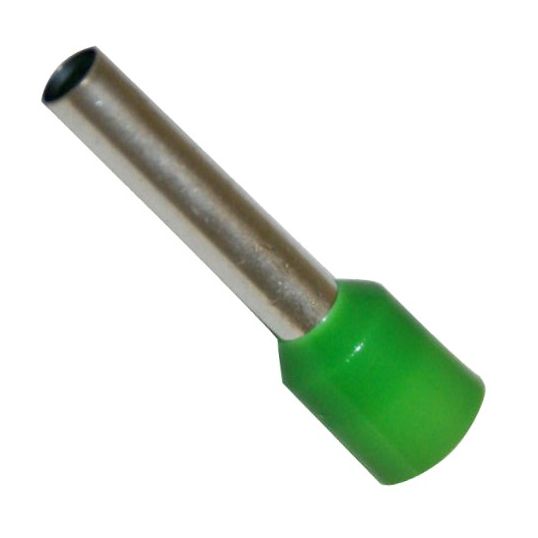 Cabac Bootlace Ferrule Insulated 6mm 3.9x18mm Pin 26mm OAL Green | Cetnaj