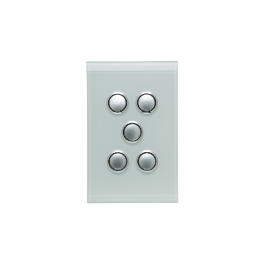 Clipsal Switch Grid & Cover Flush Mount Standard 5 Gang Horizontal ...