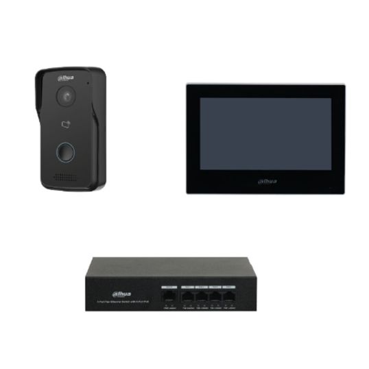 Dahua IP Video Intercom Kit 1x7 Captive Touch Screen Surface Black 1 x ...