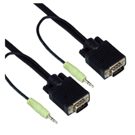 DEKK VGA Cable Male-Male Connector With 3.5mm Audio Cable Stereo 1.5m ...