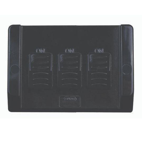 Trader Hippo Switch Weatherproof Triple IP66 16AX 20A 250V ac Black ...