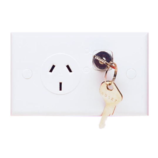 HPM GPO Switched Outlet Flush Mount Standard 1 Gang 10A 240V Horizontal ...