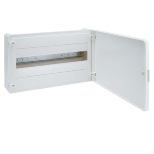 Hager 18 Pole Small Distributor Surface Mount Plastic Opaque Door - Cetnaj