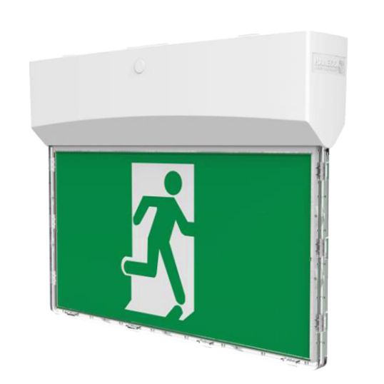 Haneco Esodo LED Exit Slim Surface Mount 5 In 1 1.5W Maintained Li-Ion ...