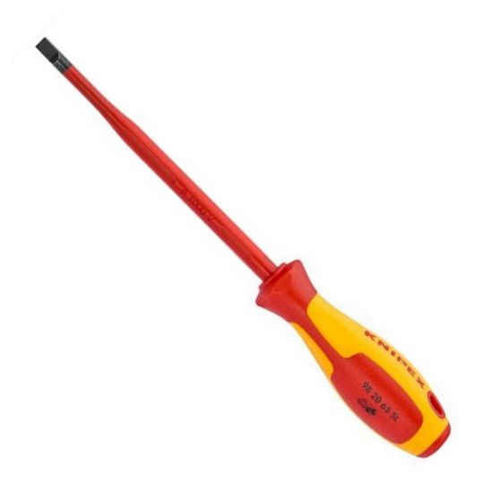 Knipex Electricians Screwdriver Slotted Insulated Slim Type 3.5x100mm ...