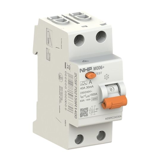 NHP MOD6+ Residual Current Device RCCB 1 Pole and Switched N 63A 30mA ...