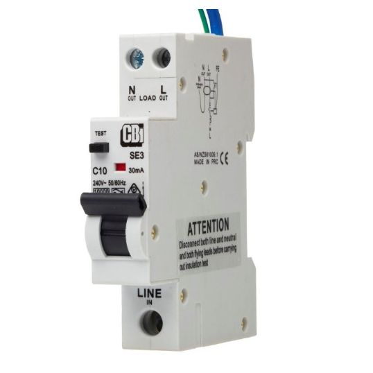 SFR RCBO Circuit Breaker 1P+N 20 Amp 240V AC 10kA DIN Mount | Cetnaj