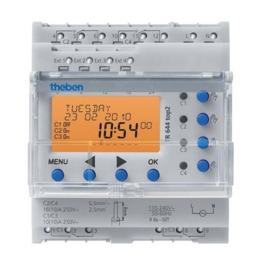 Theben Time Switch Digital Astronomical/Yearly 4 Channel 110-240VAC 16A ...