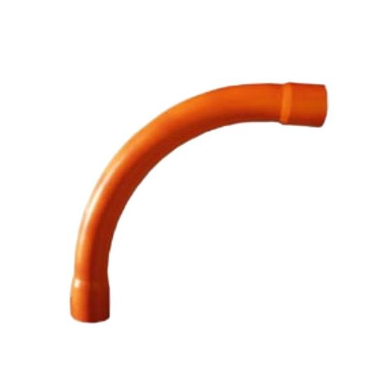 Vinidex Heavy Duty Bend 25mm 90deg 152mm Radius 298mm Length PVC Orange ...