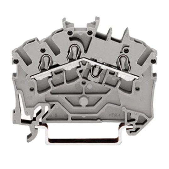 Wago Rail Terminal Block 3 Wire 1 Level 2.5mm Grey Polyamide 66 | Cetnaj