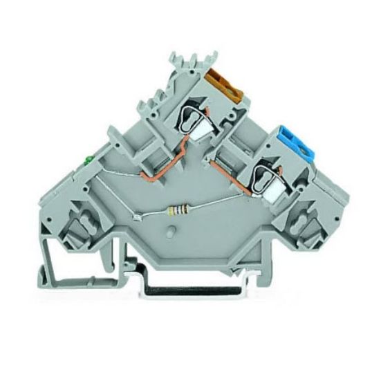 Wago Sensor Supply Terminal Block 400V 20A 2 Wire 3 Level 2.5mm Grey ...